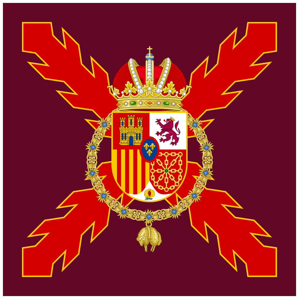 Banner of his Royal Highness the King of Spain and all the ultramar ...