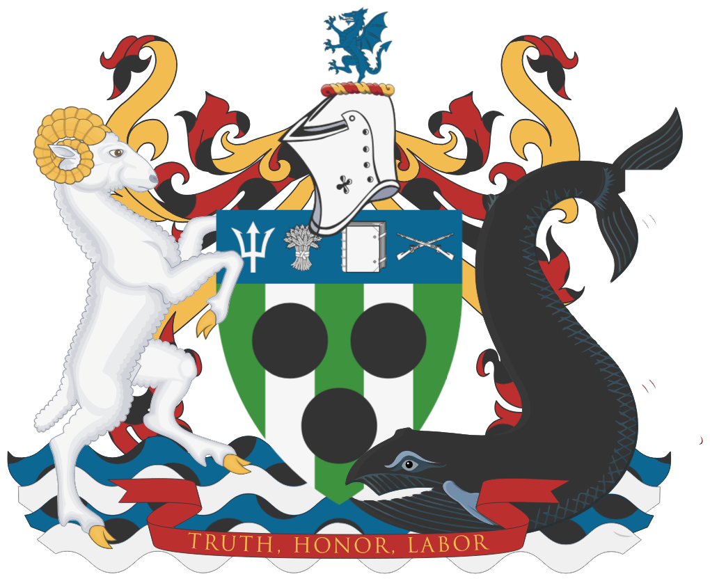 IRL Armorial Achievement for House Blackstone v2 by sigmakappa