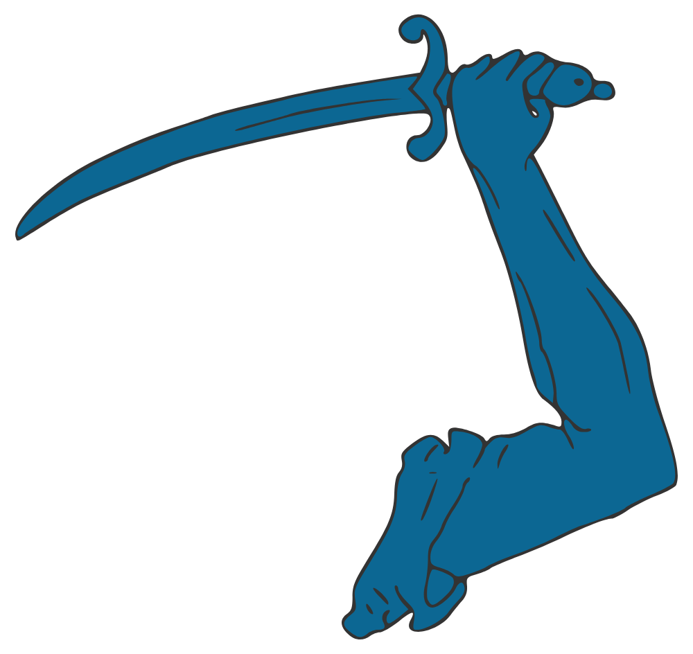arm embowed maintaining a sword by ckherald
