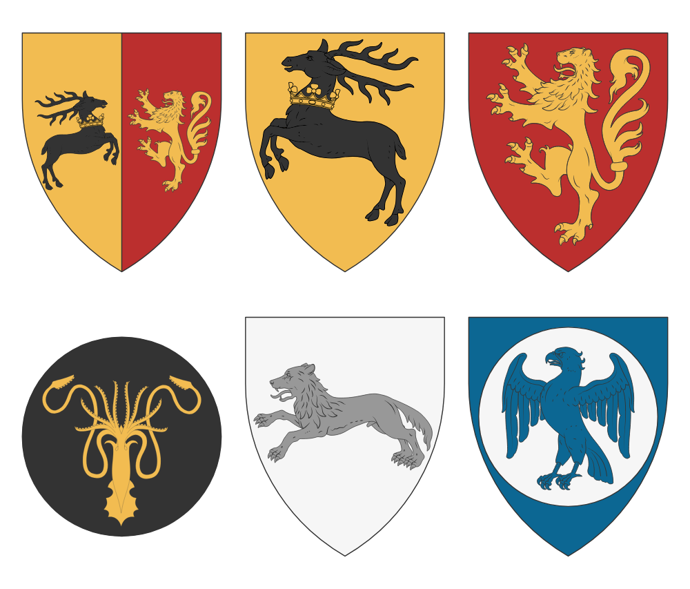 (WIP) Houses of Westeros by heraldicrevival